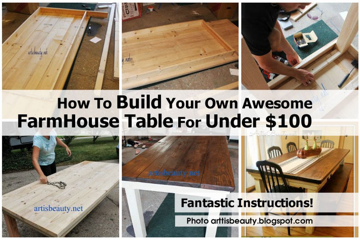 How To Build Your Own Awesome FarmHouse Table For Under 100